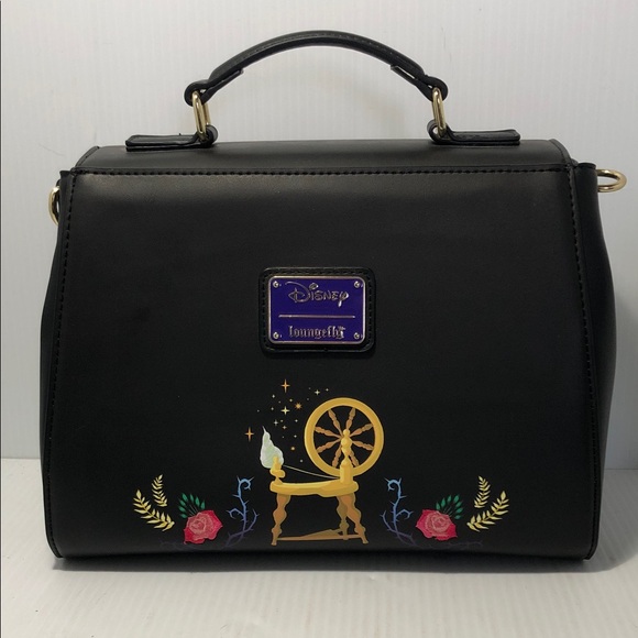 Loungefly | Bags | Loungefly Black Sleeping Beauty Aurora Folk Art ...